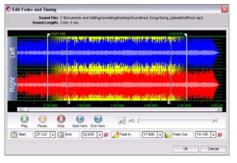 Proshow producer features a built-in audio trimmer that