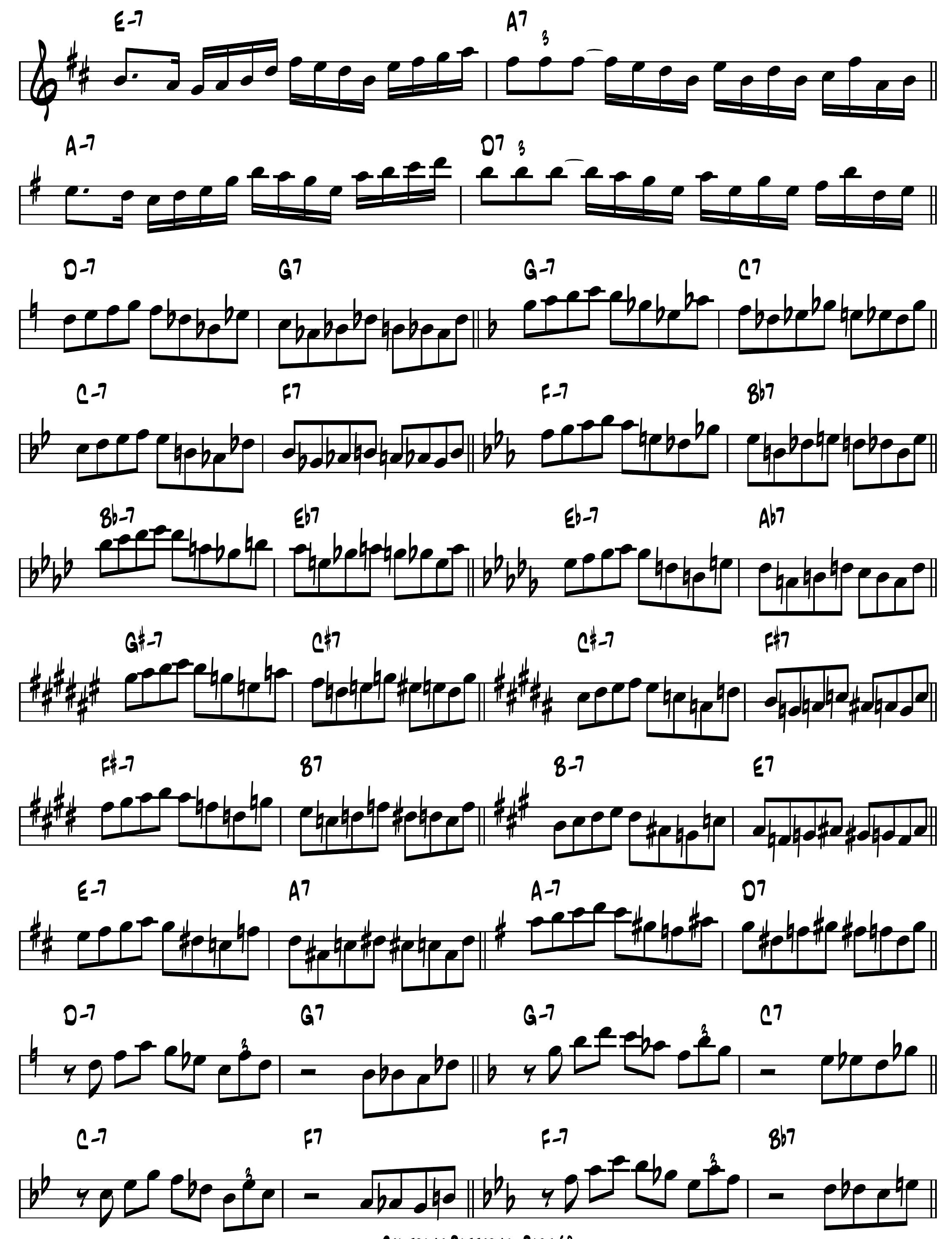 Figure 70 - John Coltrane Patterns compiled by Eric
