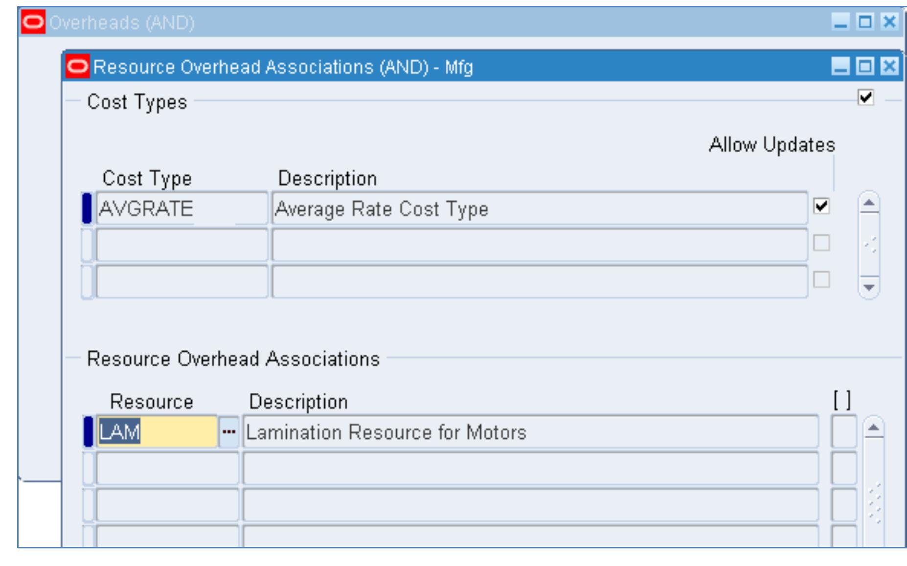 Figure 16 - Average Costing in Oracle R12 EBS Suite