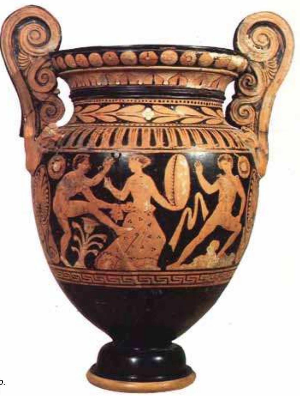 A-c. etruscan volute-krater with alcestis and admetus, c.