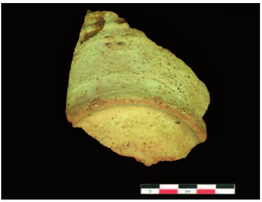 Base of a nabataean coarse ware jug imported from petra,