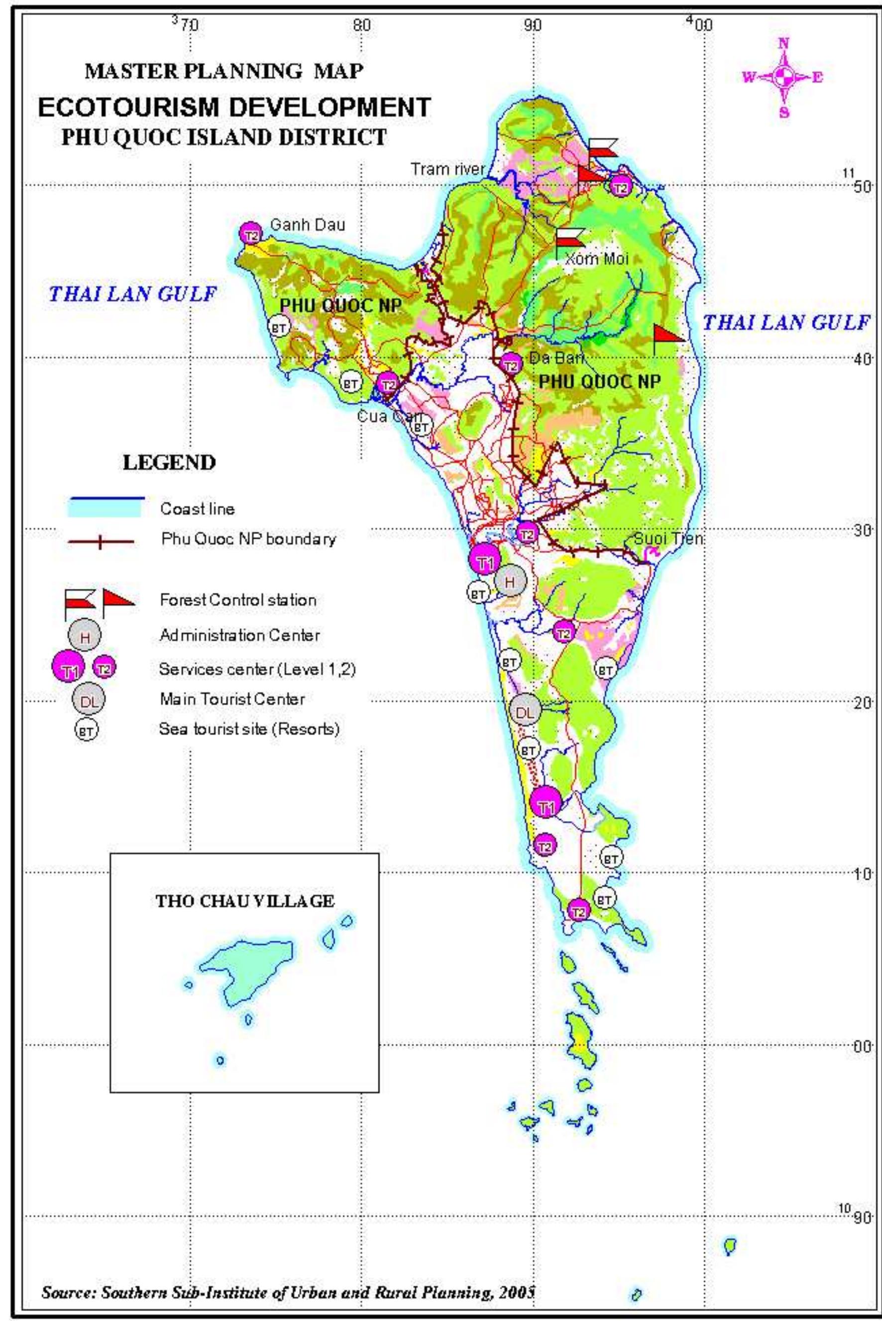 Map |: master planning map for ecotourism development of phu