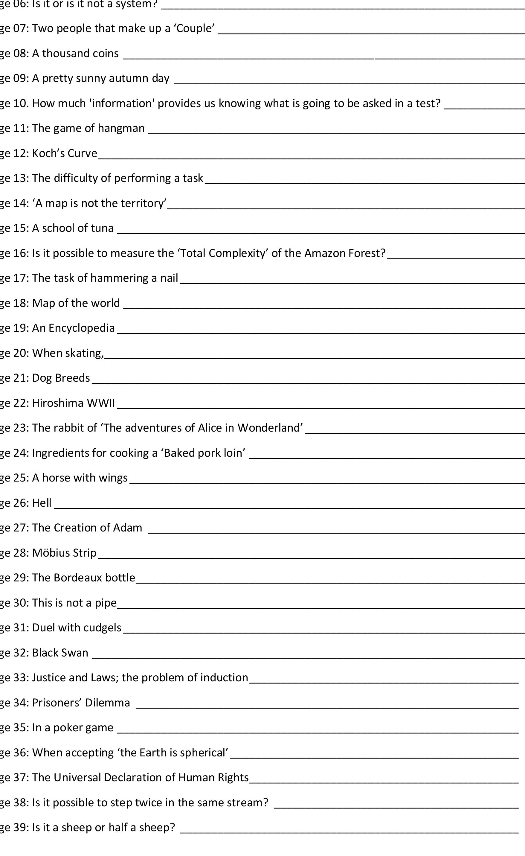 Table 4 - A Unified Complexity Theory
