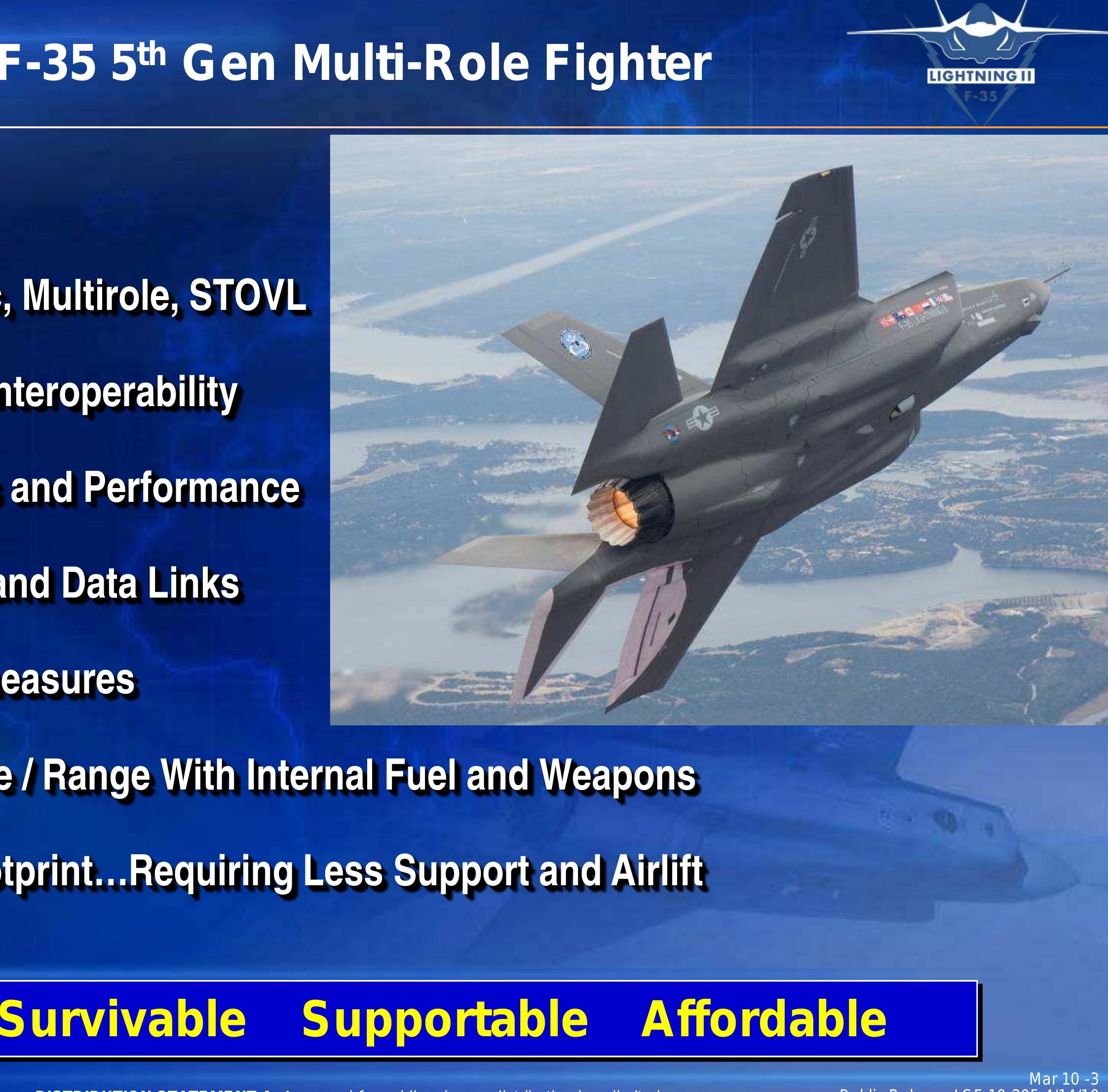 Figure 3 - F-35 Weapon Systems Overview