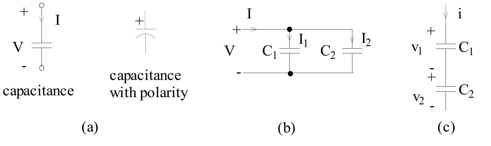 10 capacitor circuits. (a) capacitance, (b) parallel
