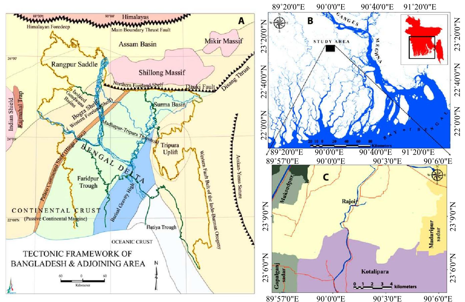 Tectonic framework of bangladesh and adjoining area [9]