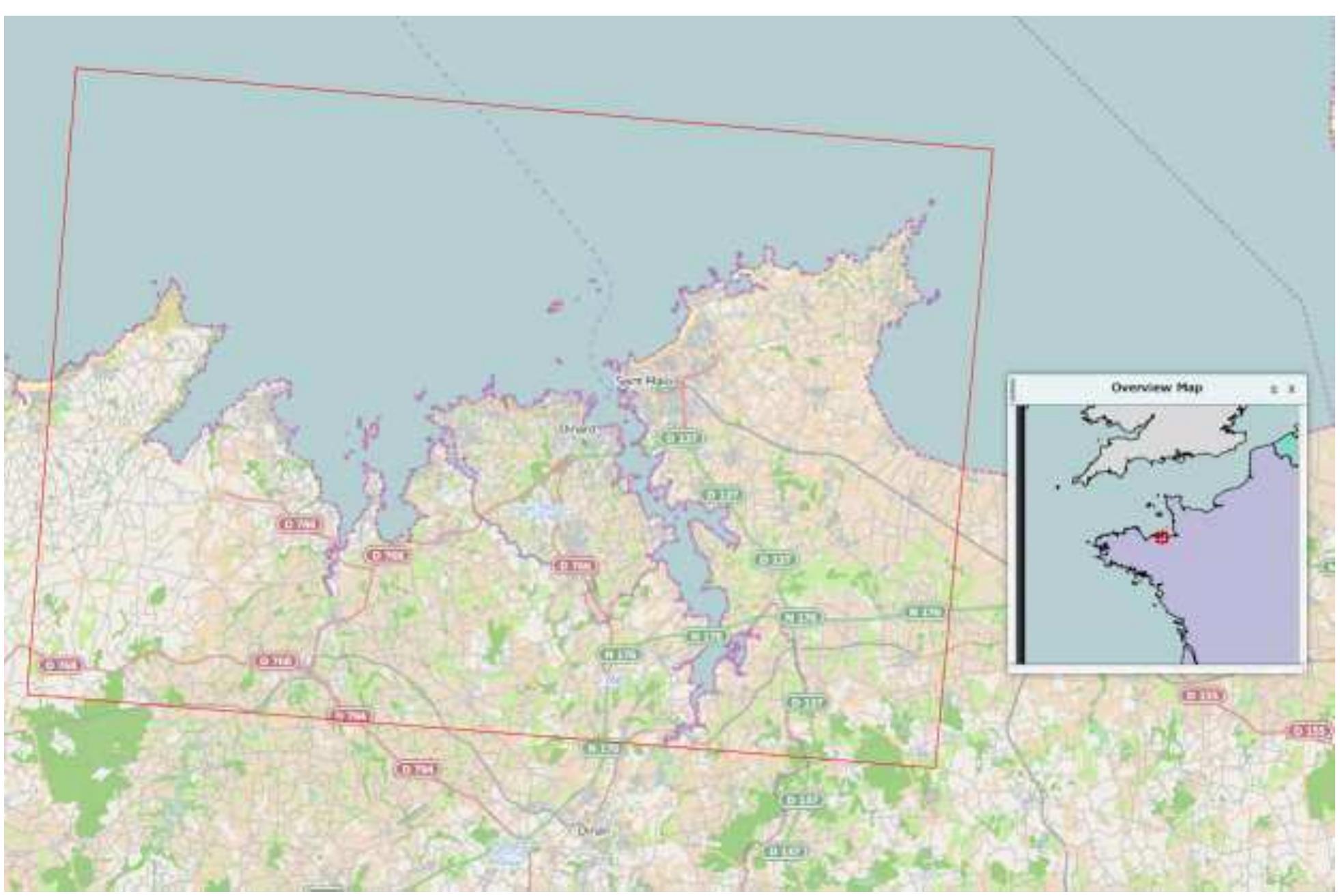 H1. map of the céte d'emeraude study area.