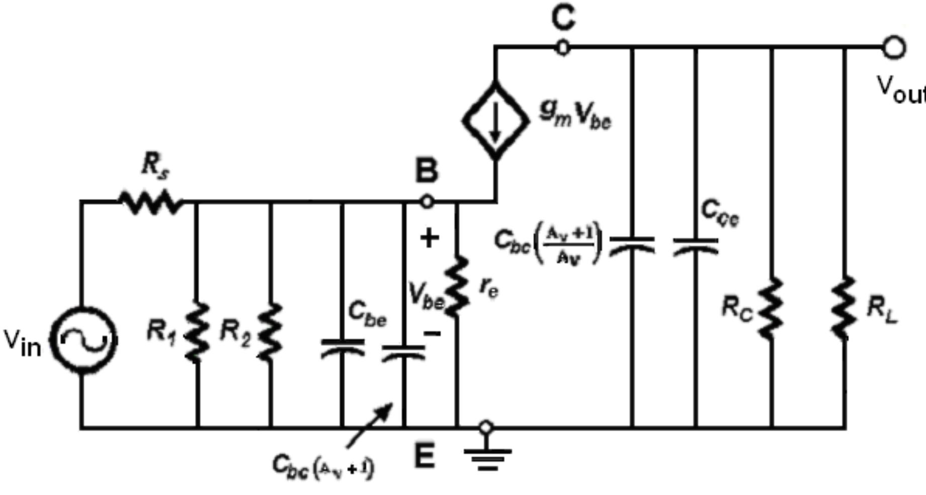 17: t-model high-frequency ac equivalent circuit for a