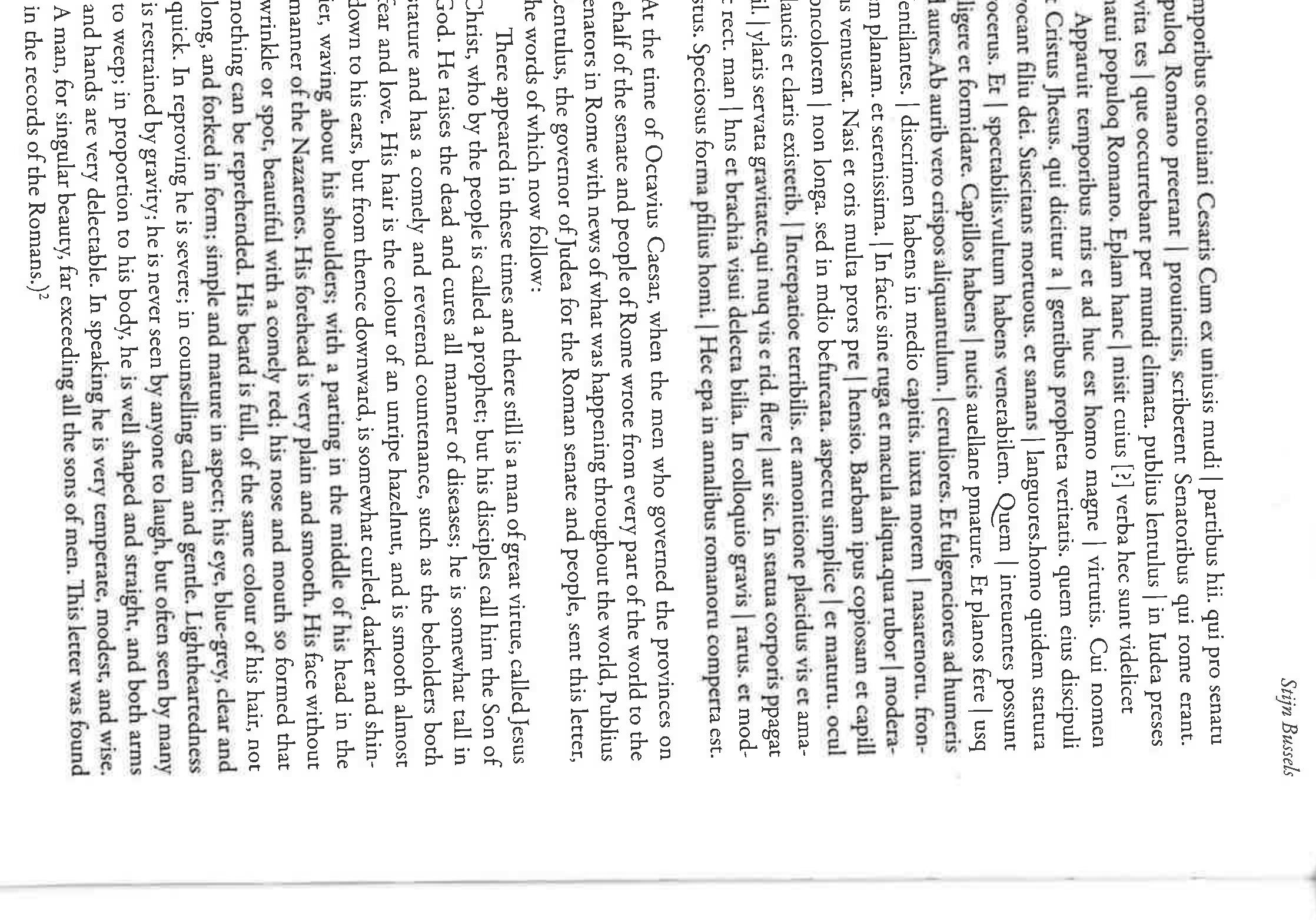 Table 8 - The Diptych of the Lentulus Letter: Building