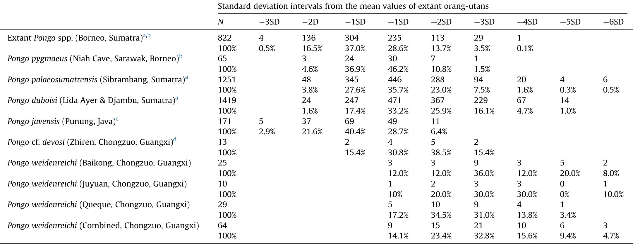Occlusal areas (length x breadth) of the permanent teeth of