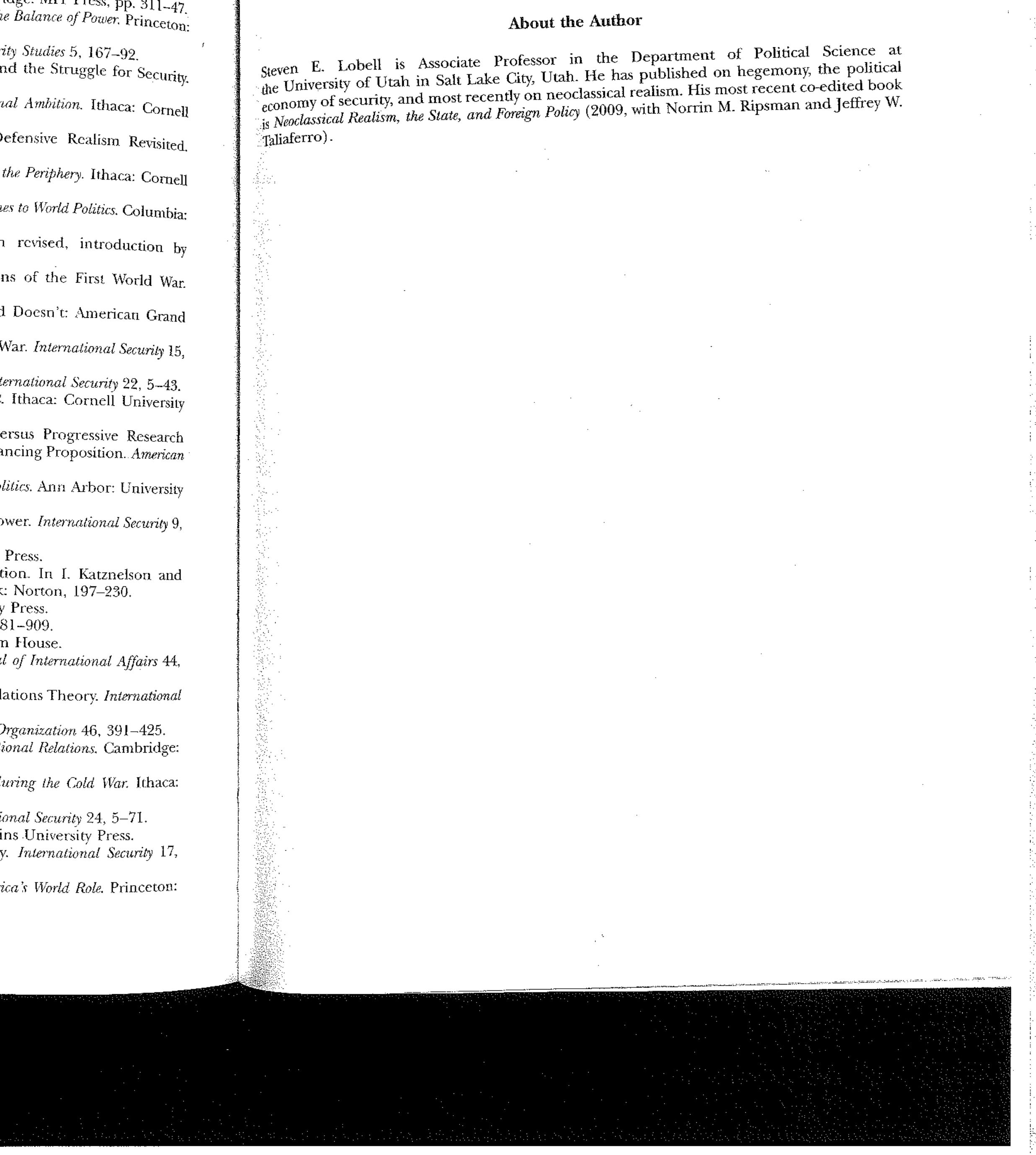 (PDF) Structural Realism/Offensive and Defensive Realism