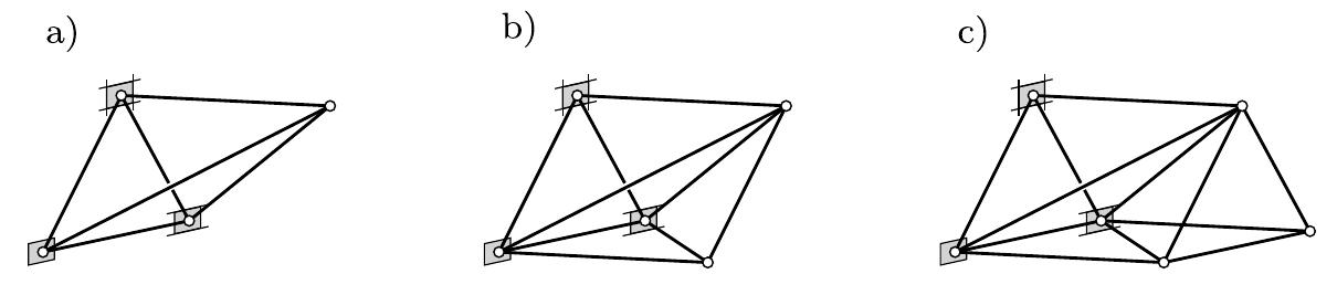 7: construction of space truss by addition of tetrahedra.