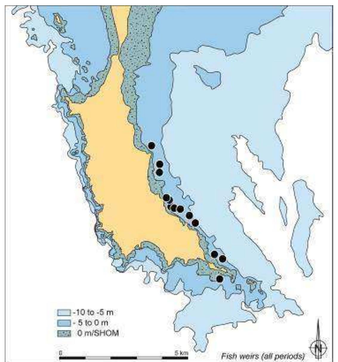 K7b. the ancient fish weirs of the quiberon peninsula (map