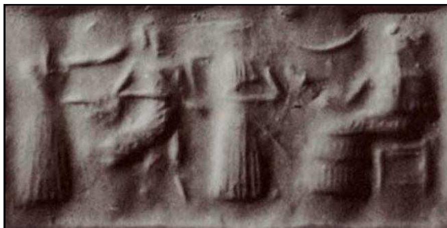 - an elamite sample of zu’s trial scene in the presence of