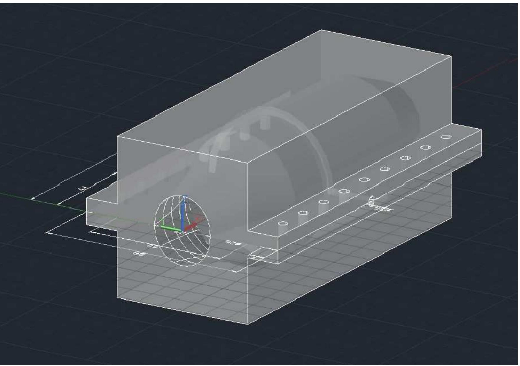 -16 cad model of ramjet engine; the fuel hole was later