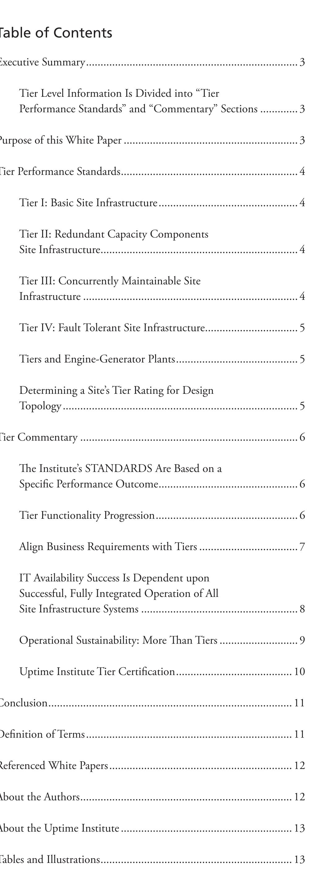 (PDF) UPTIME INSTITUTE WHITE PAPER Tier Classifications Define Site ...