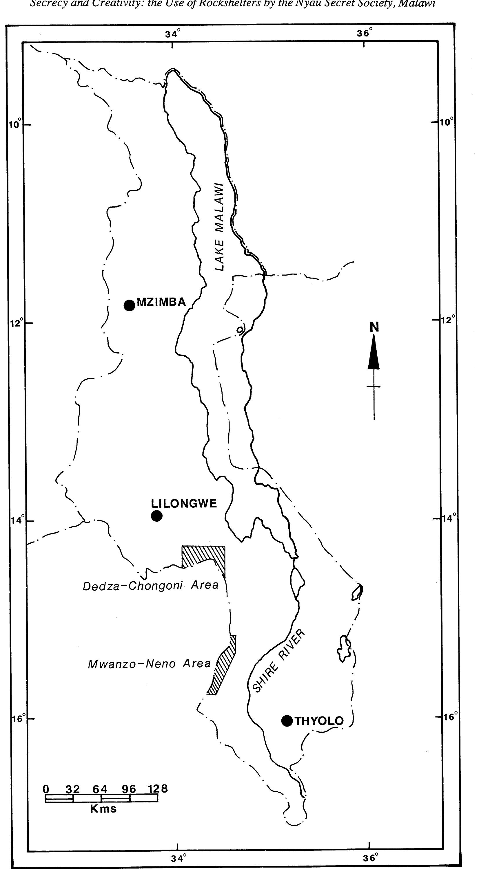 Map of malawi showing the dedza—chongoni and the mwanza—neno