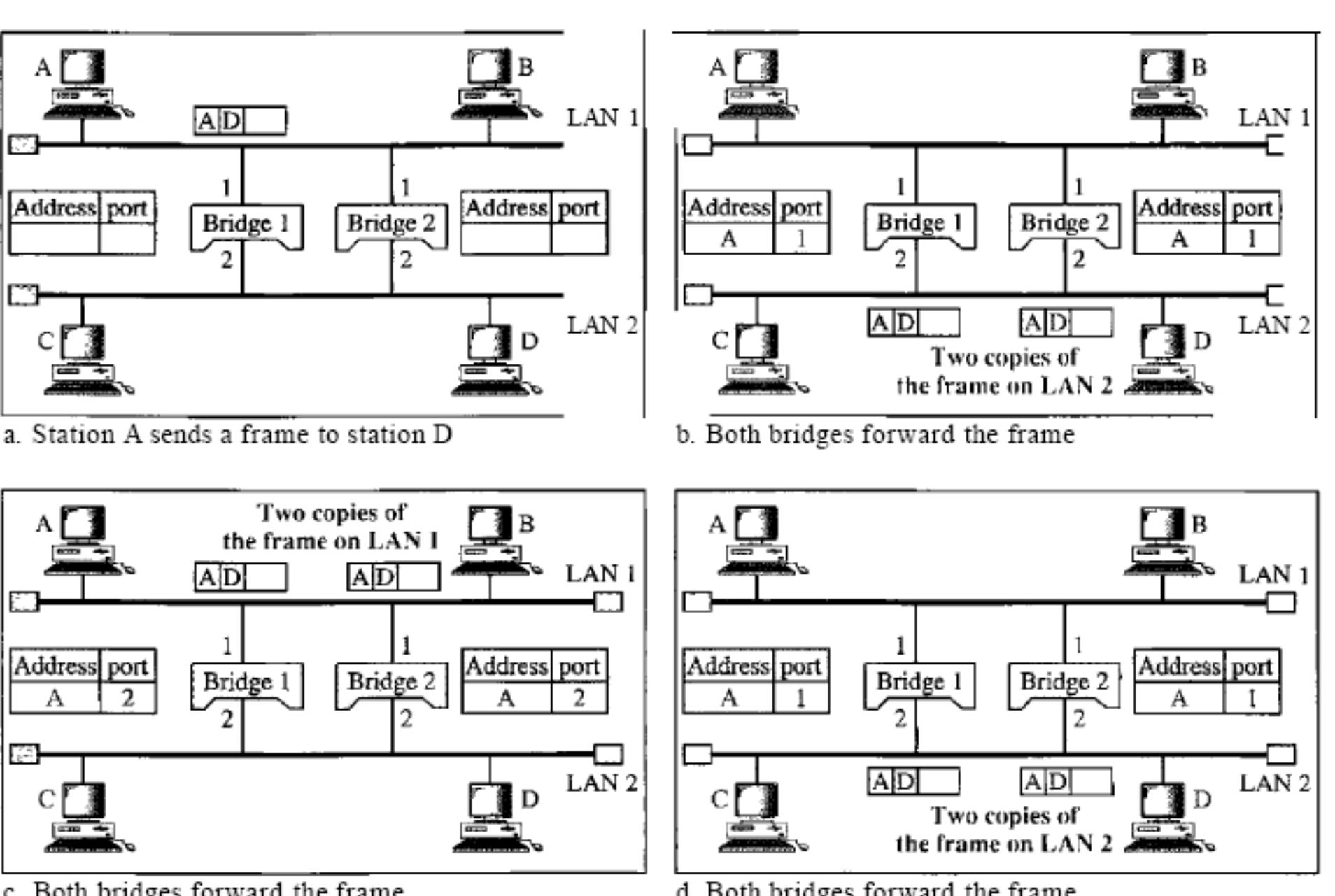 7 loop problem in a learning bridge in graph theory, a
