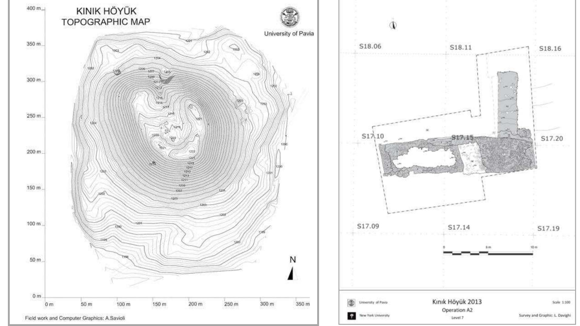 At left: map of kinik héyiik (a. savioli). at right: plan of