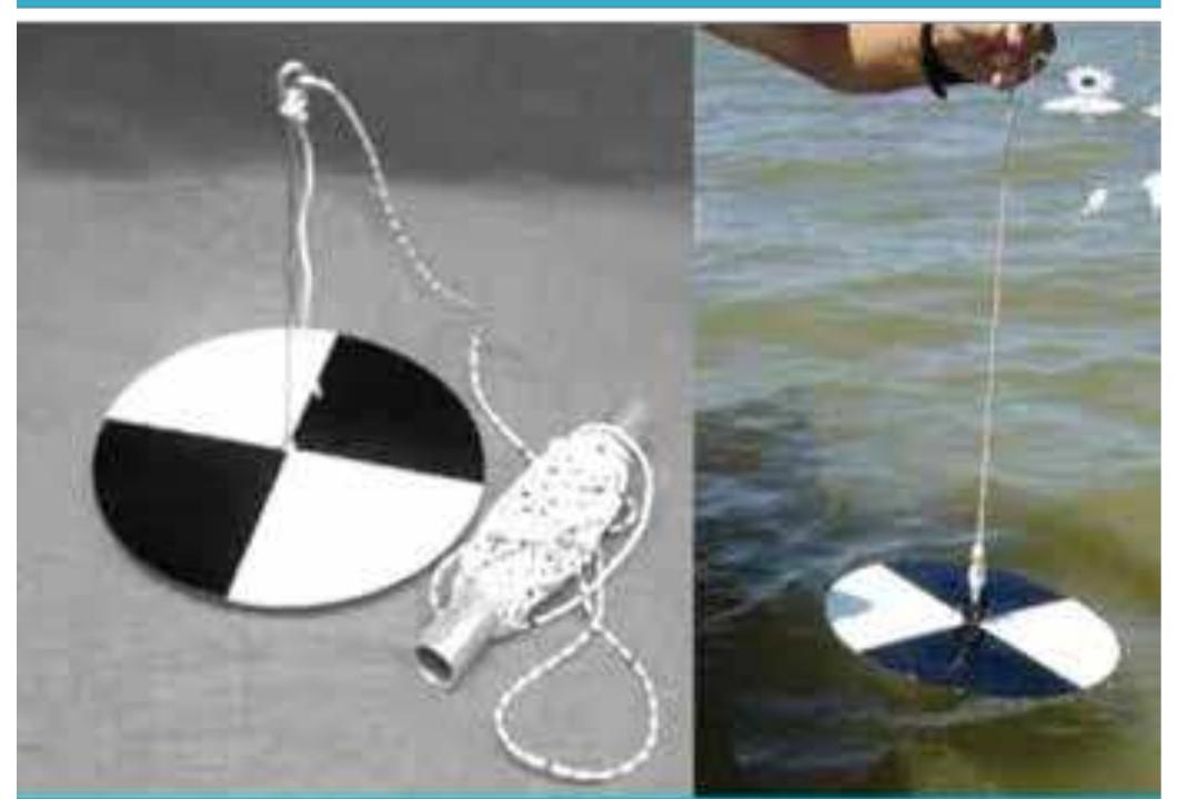 A. secchi disk design (left) and how to use it for turbidity