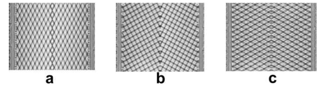 Channels formed by combining plates of different corrugation