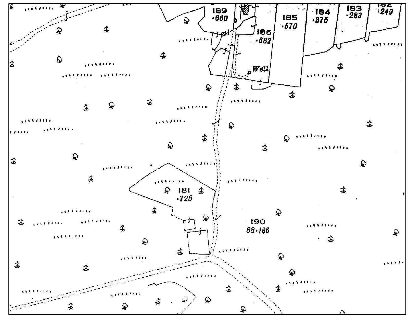 B the excavation site in 1926 [reproduced from the ordnance