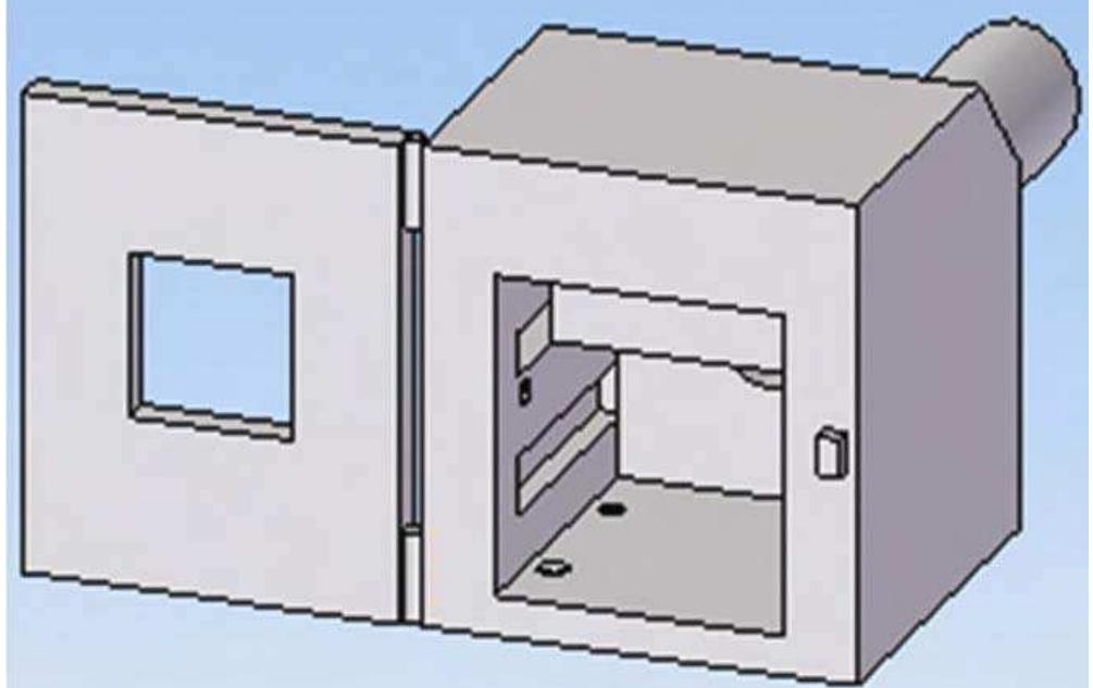 conceptual cad model of ir and thermal curing system