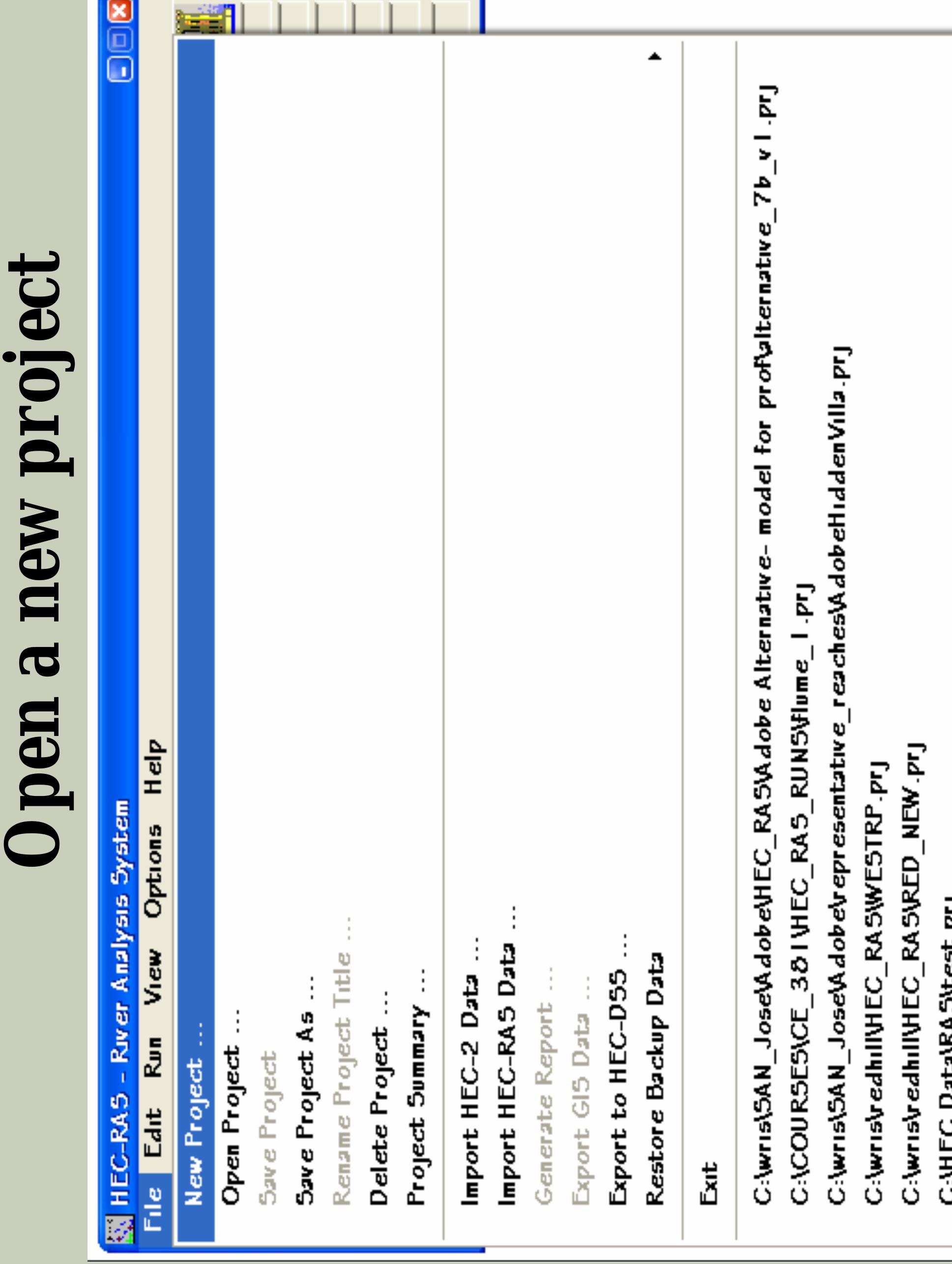 Table 1 - HEC-RAS A Tutorial (Model Development of a Small