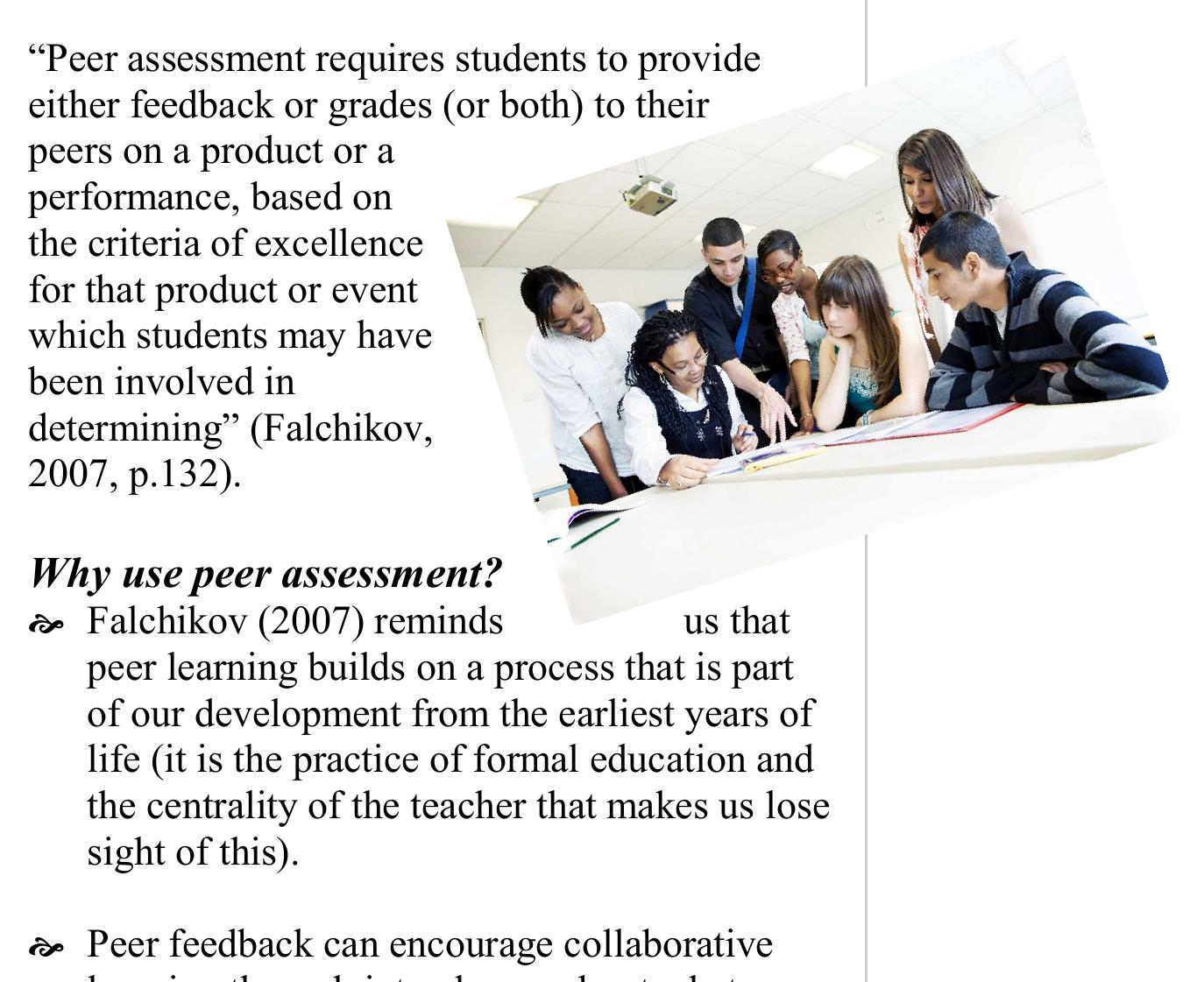 (PDF) Assessment Matters: Self-Assessment and Peer Assessment Teaching ...
