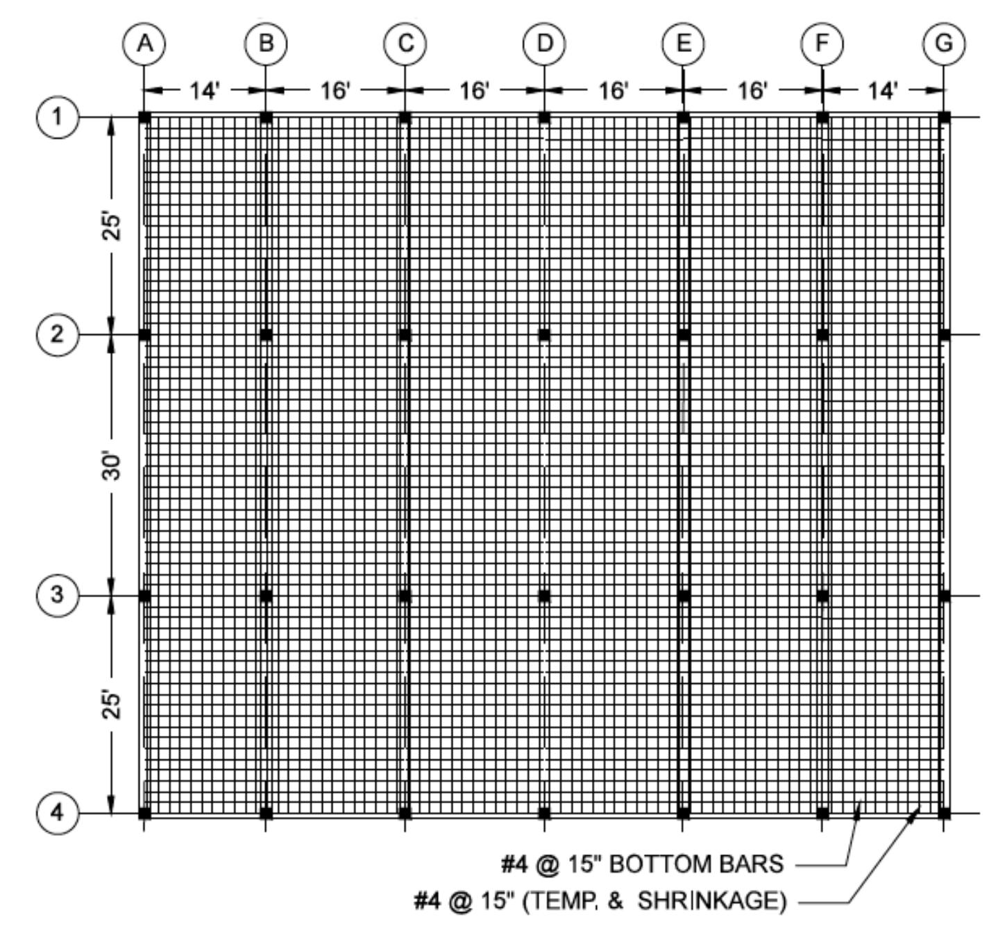 The full, tabulated calculations for the floor slab can be