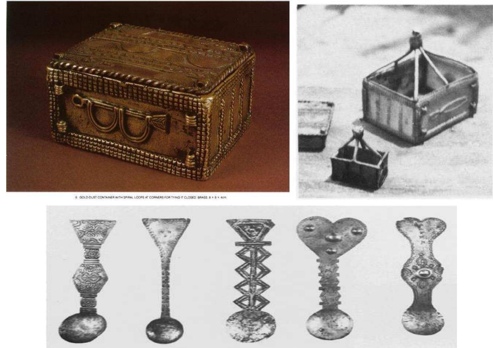 Depicts examples of the brass boxes. figure 6: elaborately