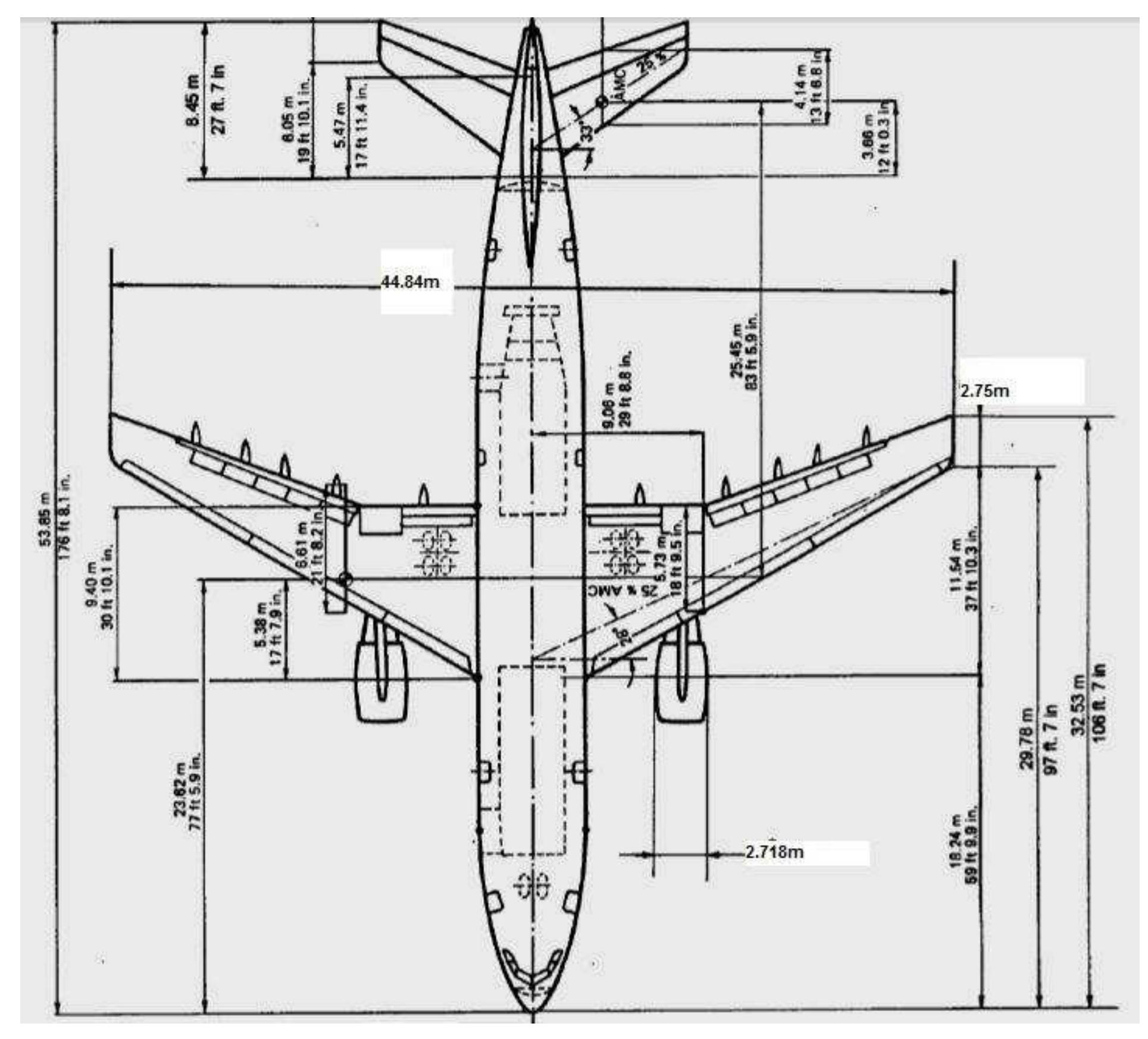 Important dimensions of airbus a300