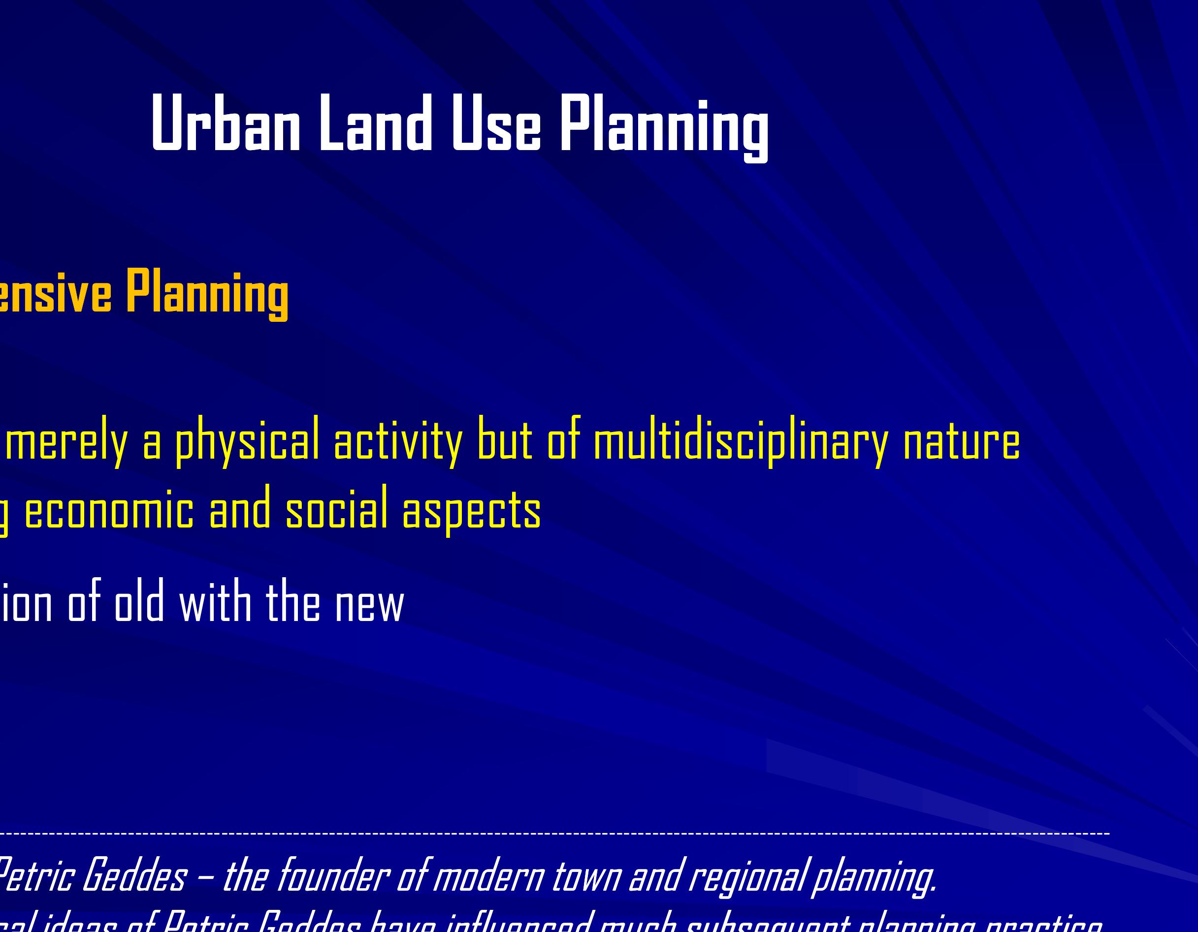 Figure 21 - Fundamentals of urban planning and development