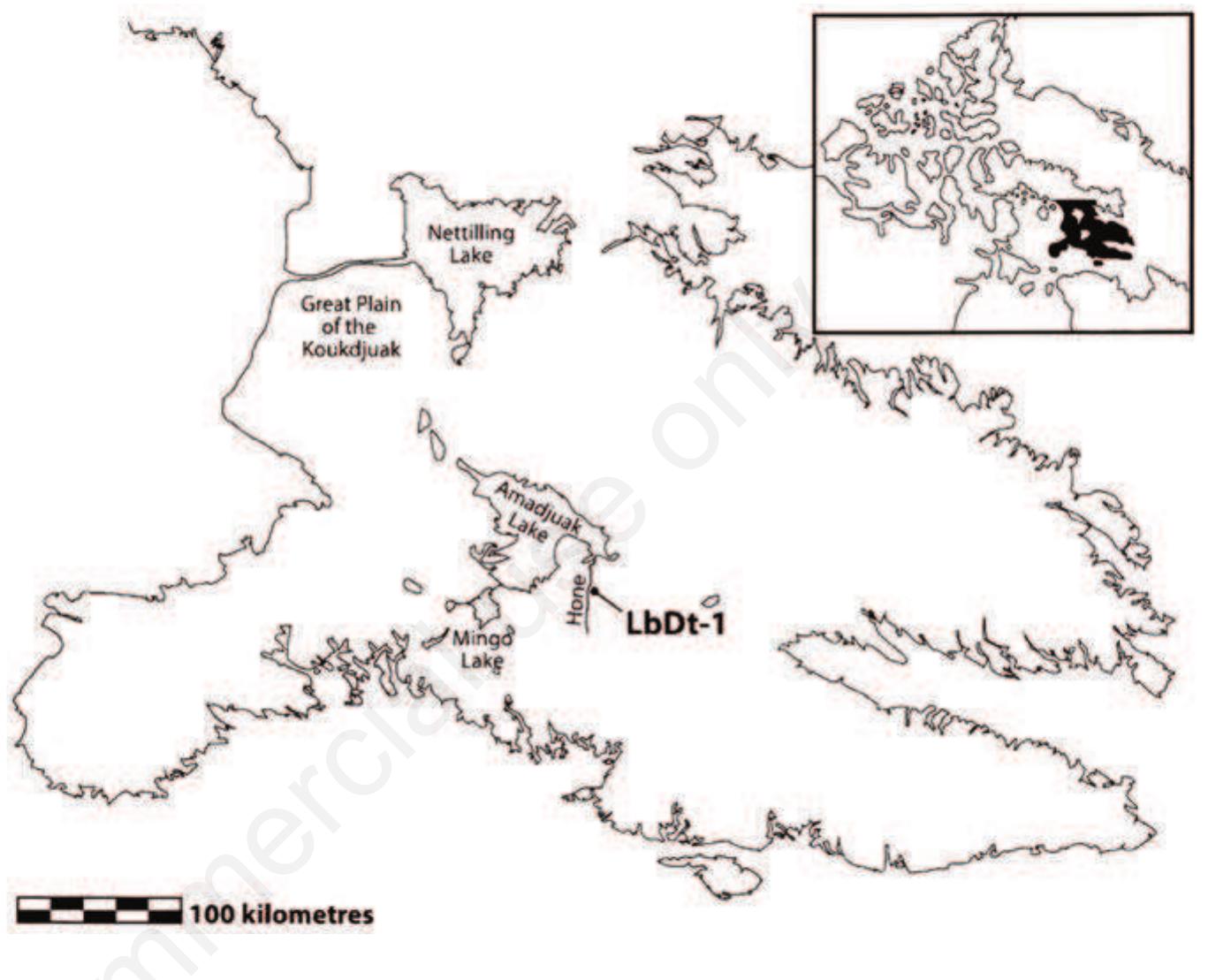 Map of southern baffin island, nunavut, canada, showing the
