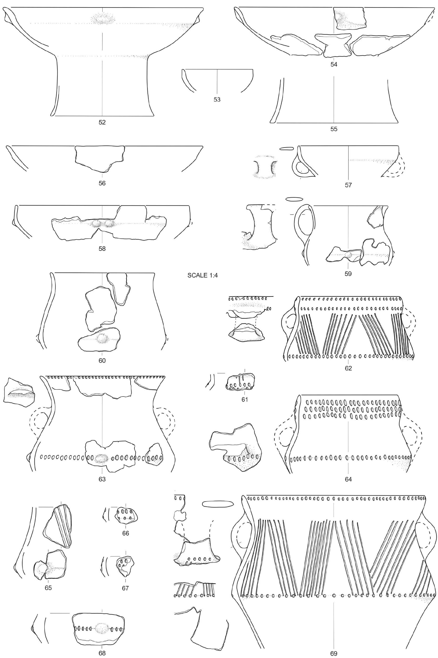 Pi. 3. stoperce. structure i - layer se 128. pottery. the