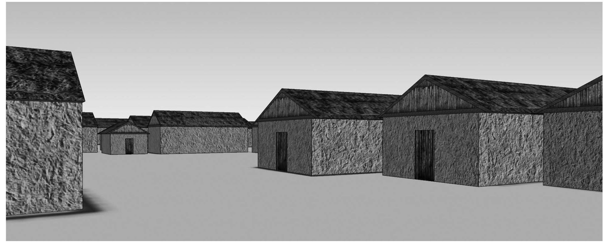 What could the inhabitants see inside the settlement? a