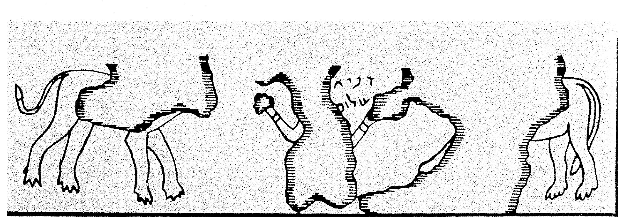 17, drawing of daniel in the lion’s den from the synagogue