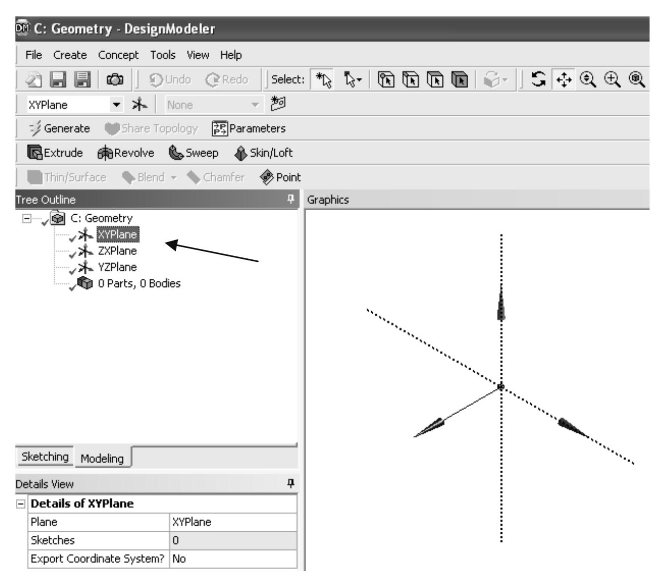 -4 select the sketching plane. select xyplane as in the