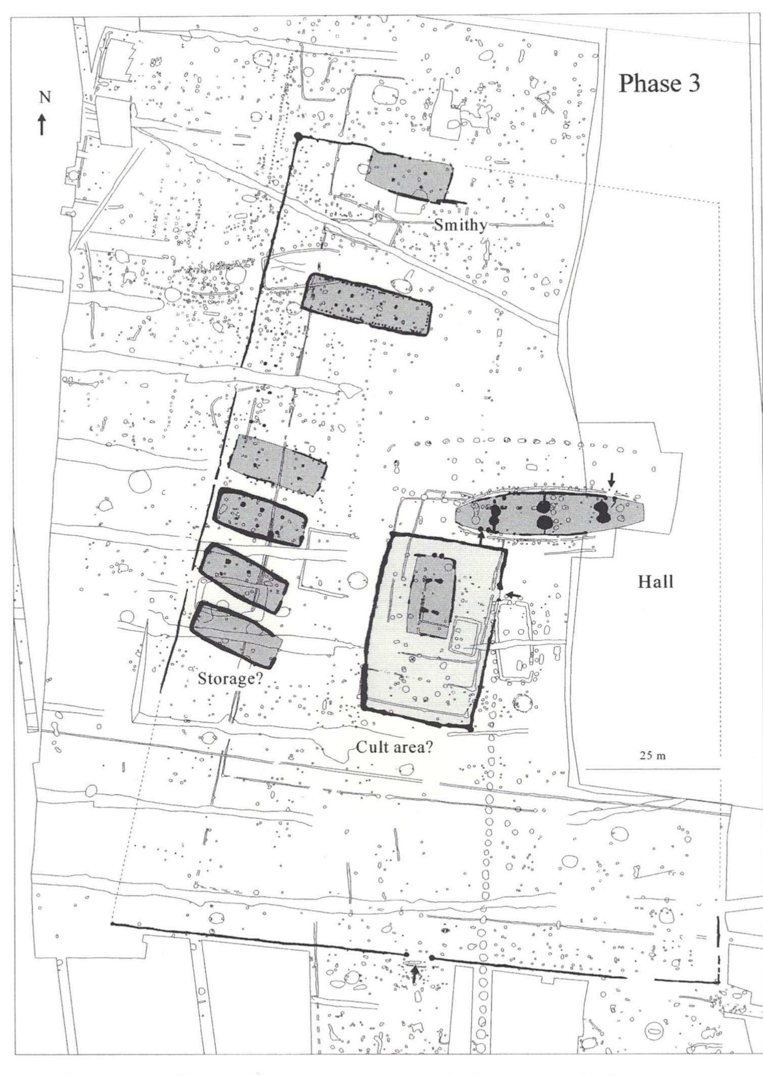 1.2 plan showing the layout of the manor in phase 3,