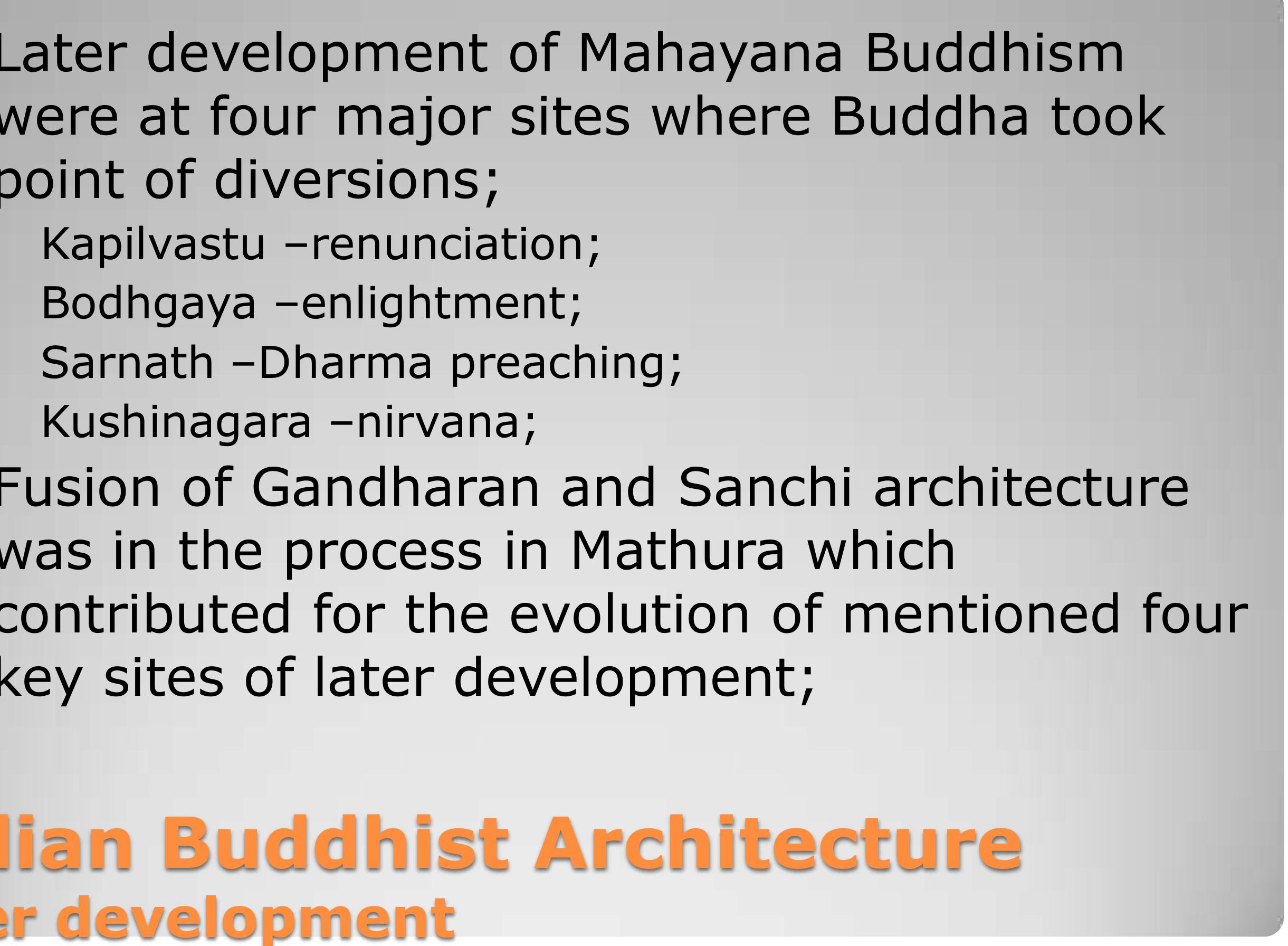 Figure 37 - Evolution of Buddhist Architecture