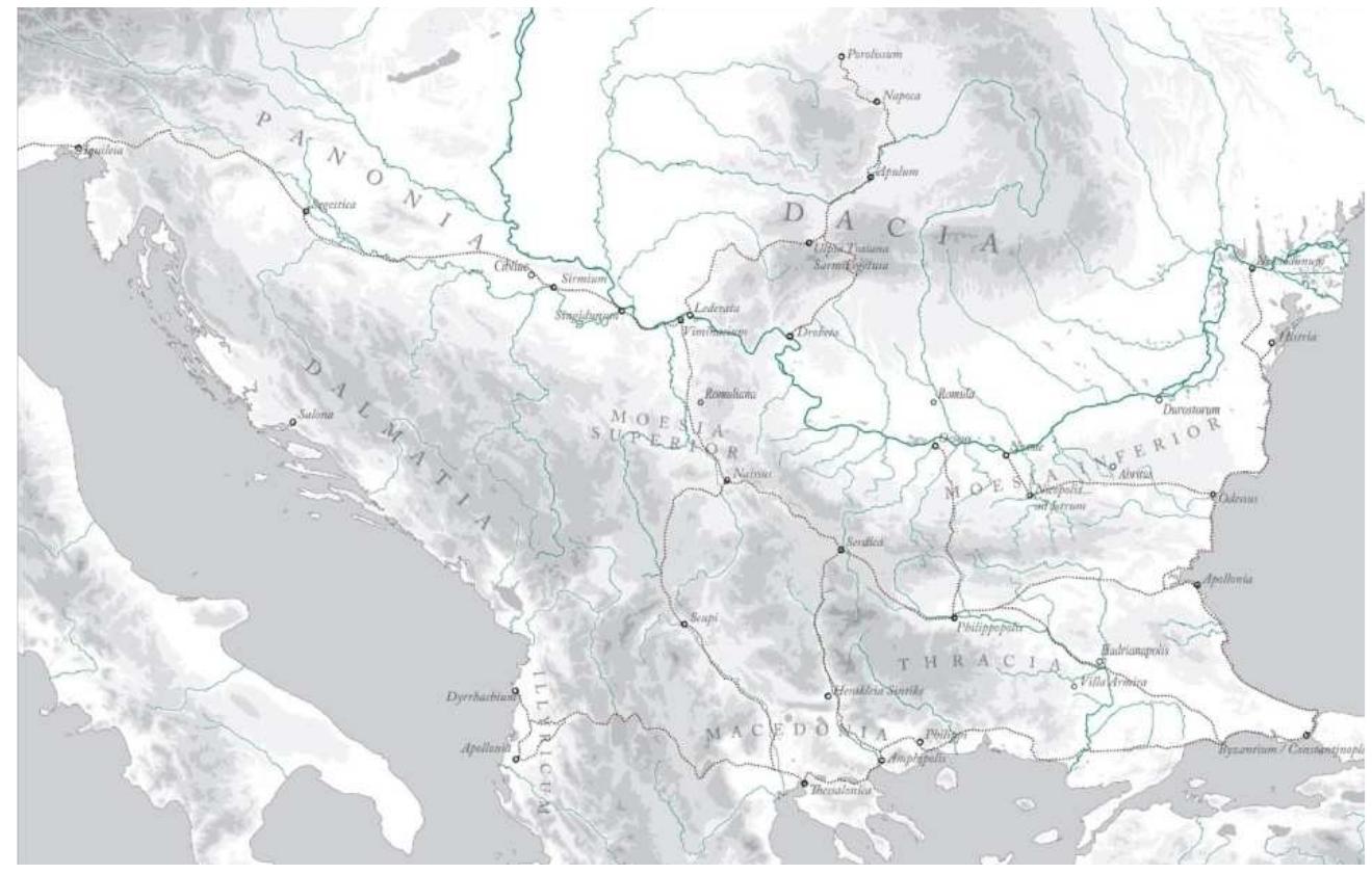 F igure 1. map of roman balkans ; figure 1. map of roman