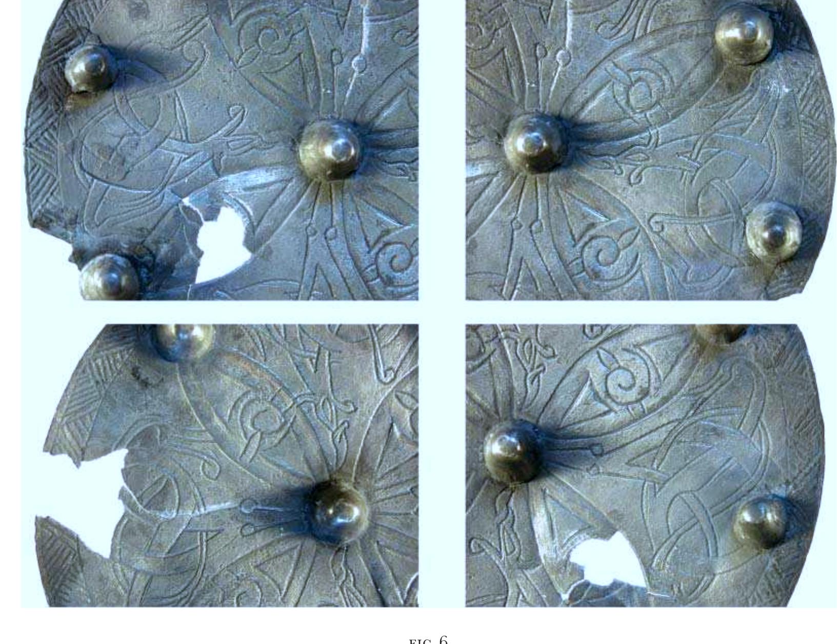 Zoomorphic decorative elements on the bredfield brooch.