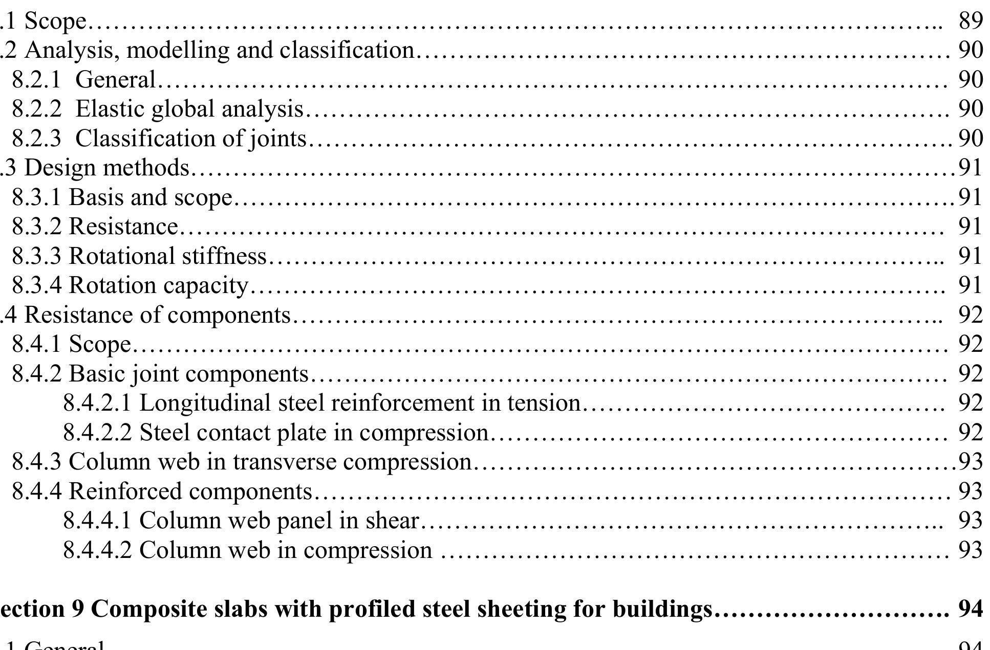 Table 2 - Eurocode 4: Design of composite steel and concrete
