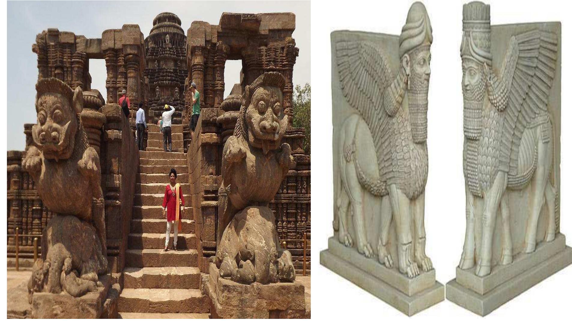Sun temple (mitra) at konark, india with lions