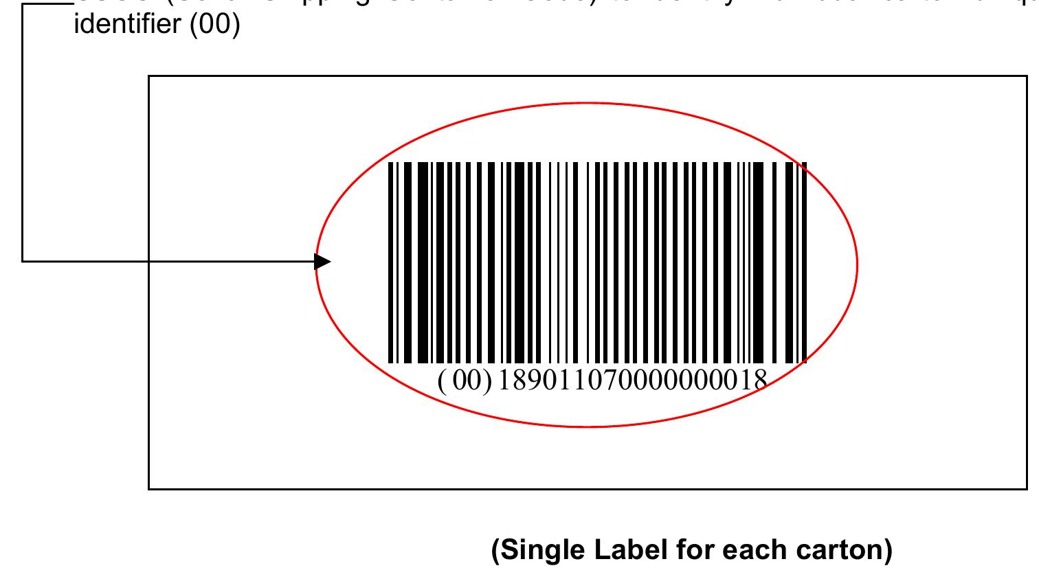 General notes: schematic example of gs1-128 symbology for