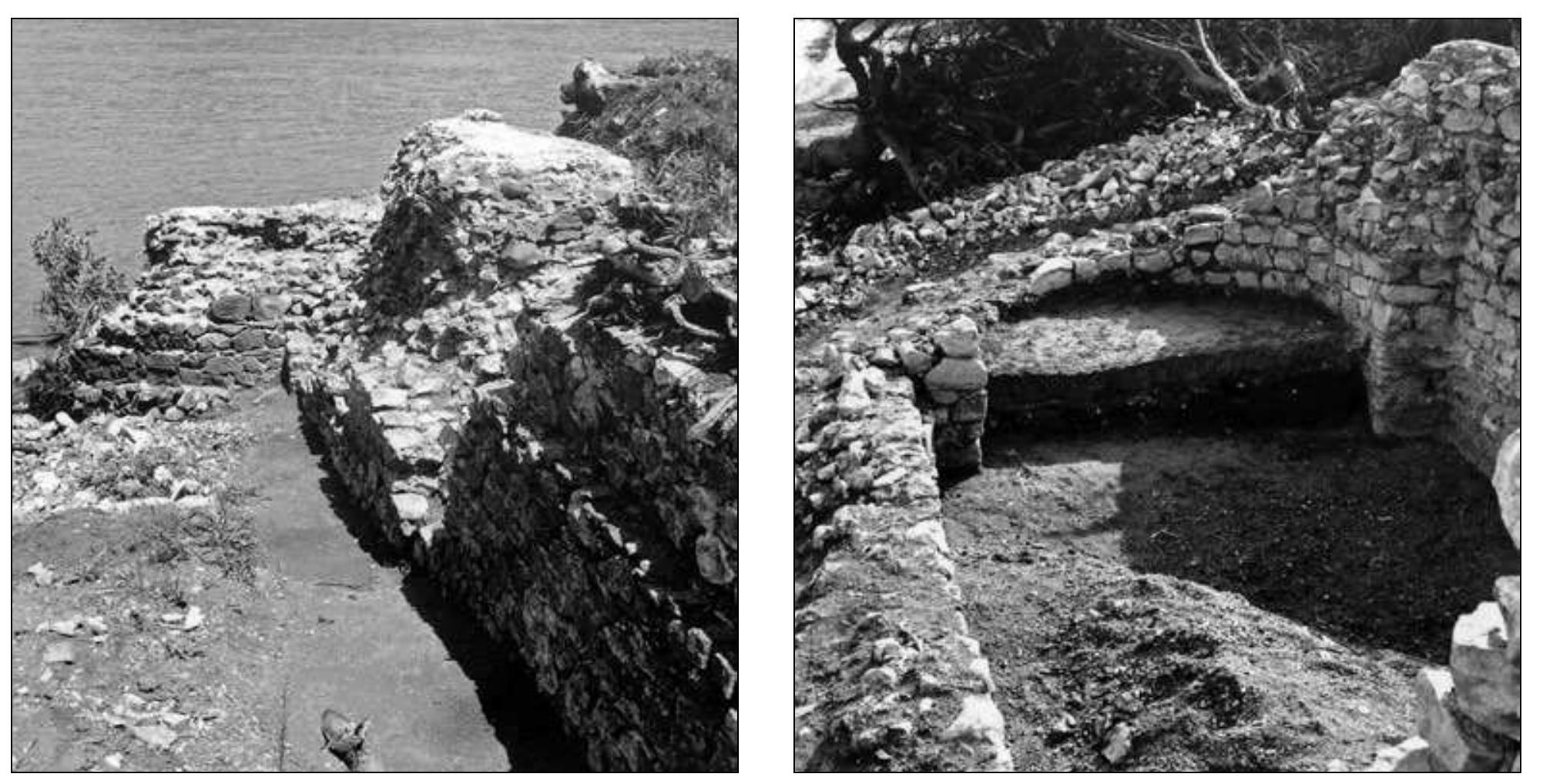 Saldum: a) western rampart and fortification entrance, from