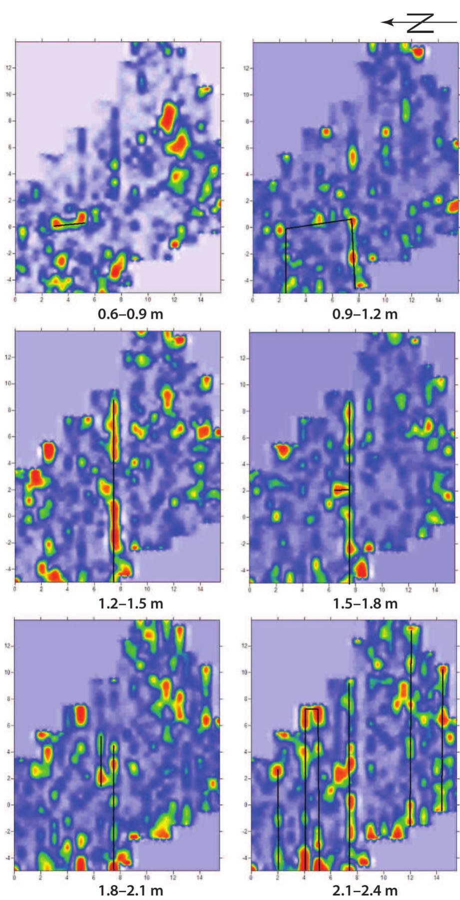 Amplitude slice map of grid 4. this image shows a range of