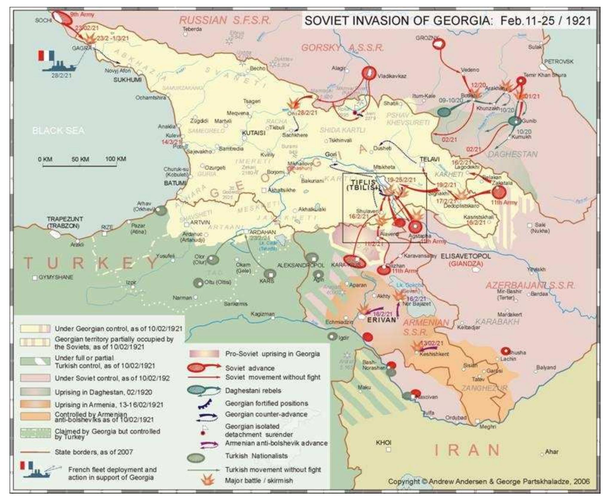 Figure 8 - Soviet-Georgian War and Sovietization of Georgia,