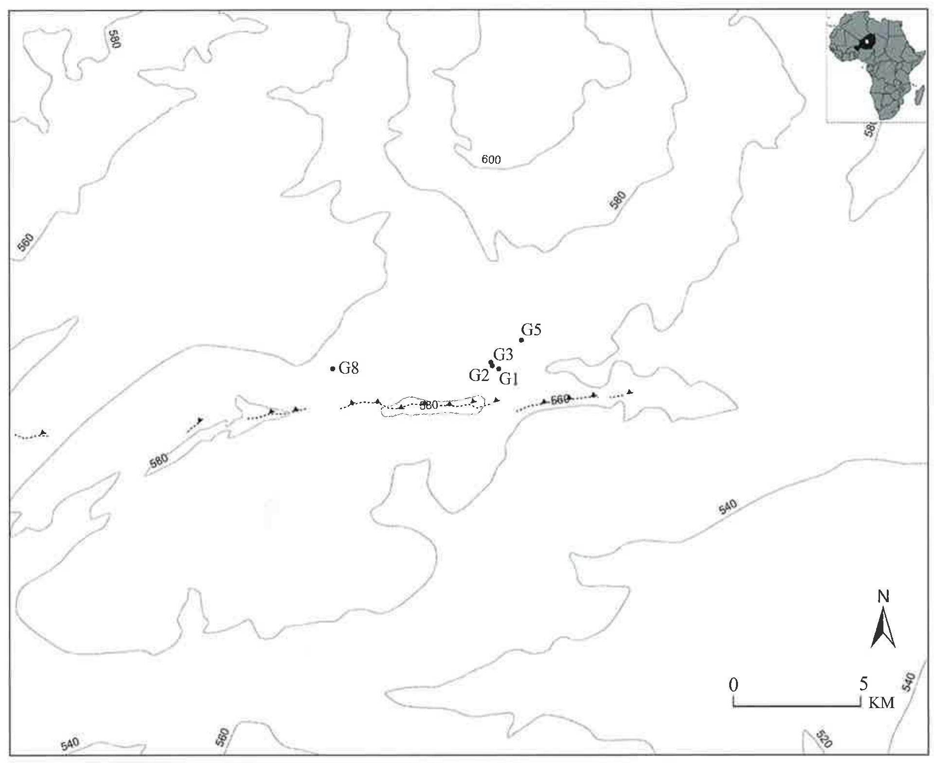 1. map of the gobero region showing the location of the