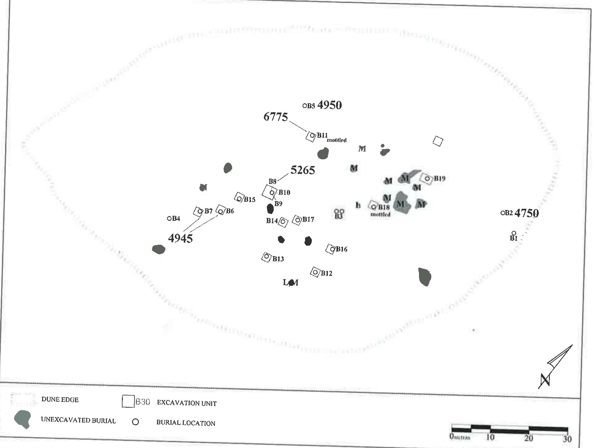 Als. 5-41. flan view map of site g1 with unit designations